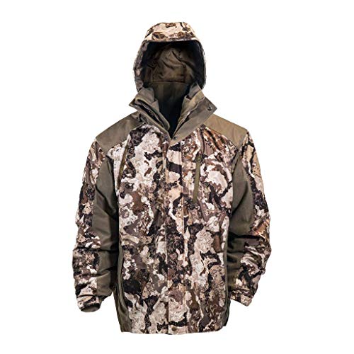 Hot Shot Mens 3 in 1 Insulated Realtree Edge Camo Hunting Parka Waterproof Removable Hood Year Round Versatility Large